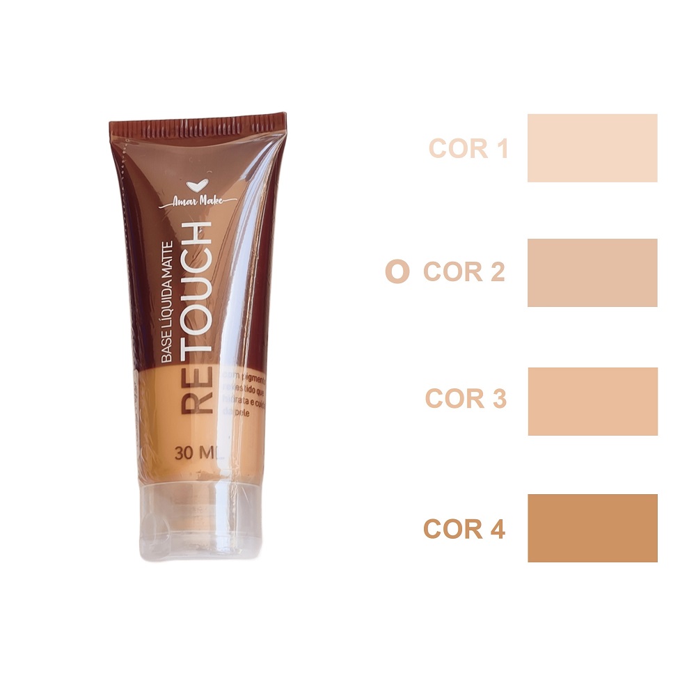Base Líquida Matte – Retouch Cor 2 – AMAR MAKE – Formozzure